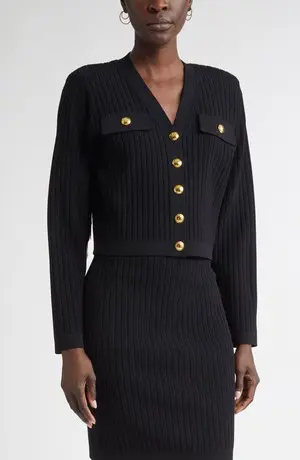 St. John Fringe Flatback Rib Jacket
