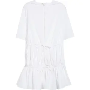 Alaïa Tiered Cotton Poplin Dress - Blanc