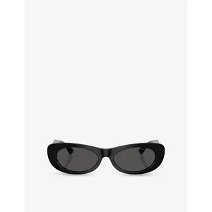 JIMMY CHOO Oval-frame Acetate Sunglasses - Black