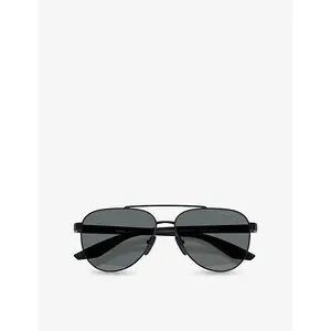 Prada Ps A52s Polarised Pilot-frame Sunglasses - Black