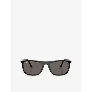 Ray-ban Rectangle-frame Acetate Sunglasses - Black