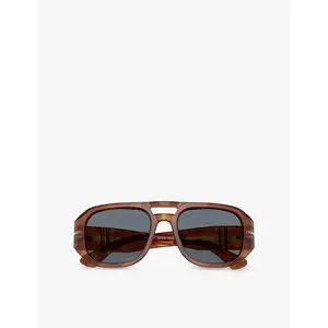 Persol Po3373s Pilot-frame Sunglasses - Brown