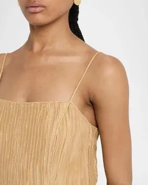 BY MALENE BIRGER Lucille Sleeveless Midi Dress - Light Camel