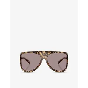 Miu Miu Aviator-frame Acetate Sunglasses - Brown