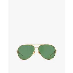 Ralph Lauren Bv1305s Aviator-frame Sunglasses - Green