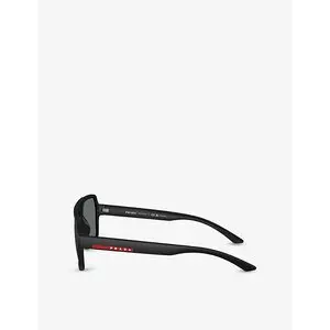 Prada Pilot-frame Rubber Sunglasses