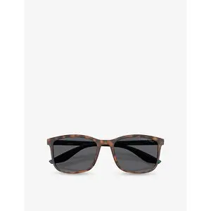 Prada Polarised Pillow-frame Sunglasses - Brown