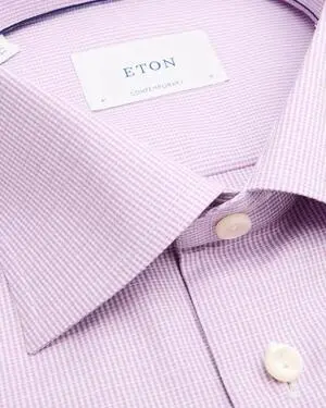 Eton Apos;s Signature Dobby Contemporary-fit Dress Shirt - Lt Prple