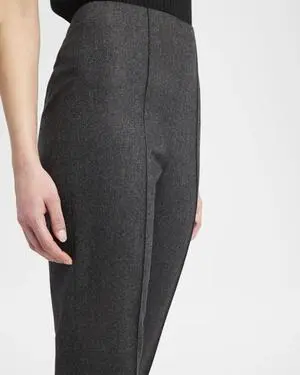 Giorgio Armani Cashmere Flannel Slim-leg Ankle Trousers - Dark Grey