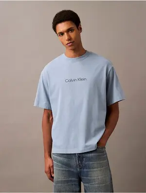Calvin Klein Standard Logo Relaxed Tee Faded Denim