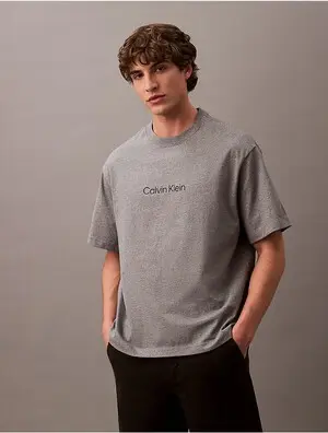 Calvin Klein Standard Logo Relaxed Tee Medium Grey Heather