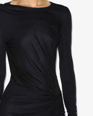 MARANT ETOILE Jelina Long Jersey Dress - Black
