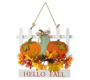 GLITZHOME 14'l Fall Harvest Pumpkin Patch Hangi Ng Art