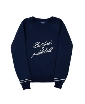 AME & LULU Play All Crewneck Sweatshirt - Navy