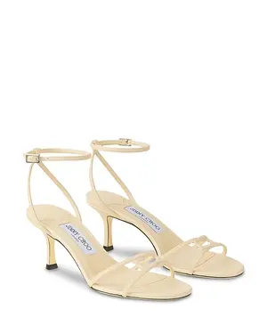 JIMMY CHOO 1998 Leo 65 High Heel Sandals - Buttermilk