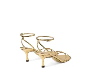 JIMMY CHOO 1998 Leo 65 High Heel Sandals - Gold