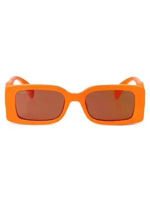 Gucci Rectangle-Frame Sunglasses Orange