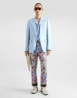 Dolce & Gabbana Sicilia Single-breasted Linen Jacket
