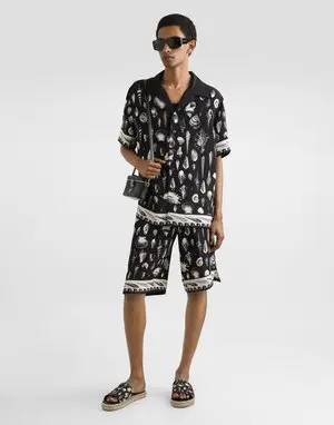 Dolce & Gabbana Shell-print Crêpe Trousers - Multicolor