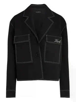 Karl Lagerfeld Contrast-stitching Blazer