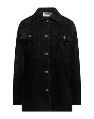 Alberta Ferretti Denim Flocked Overshirt