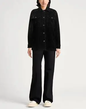 Alberta Ferretti Denim Flocked Overshirt