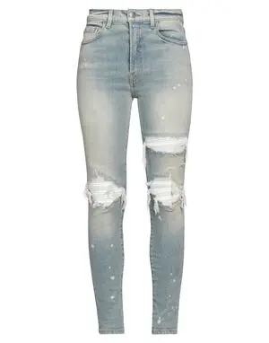 Amiri Jeans In Cotton, Elastomultiester, Elastane, And Cow Leather - Blue