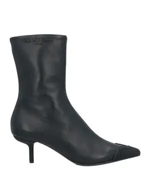 Emporio Armani Leather Ankle Boots - Black