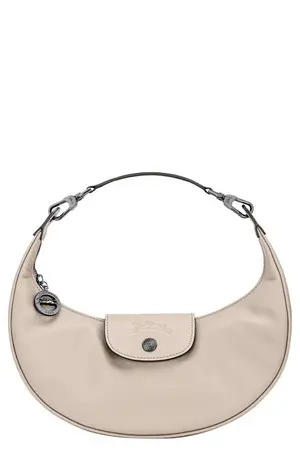 Longchamp Le Pliage Xtra Round Leather Top Handle Bag Paper