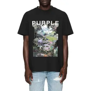 PURPLE BRAND Oversize Graphic T-shirt - Black