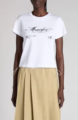 Moncler Logo Cotton Crop T-shirt