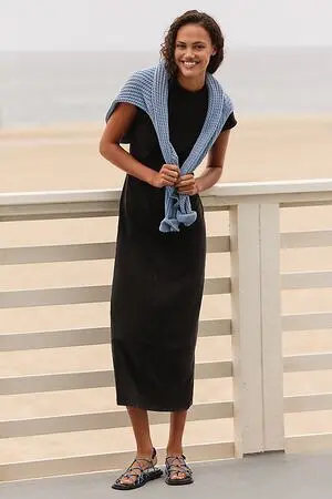L*Space Sloane Short-sleeve T-shirt Dress - Black & White Pattern