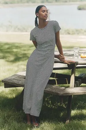 L*Space Sloane Short-sleeve T-shirt Dress - Black & White Pattern