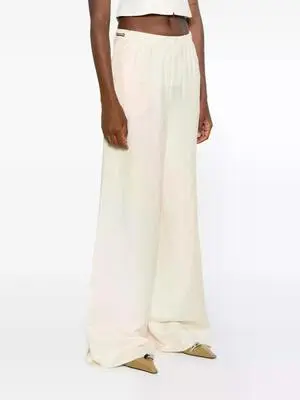 Max Mara Linen-blend Wide-leg Trousers - Neutrals
