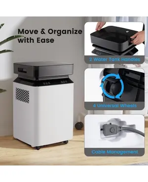 VOLENCA Pint 6000 Sq. Ft Dehumidifier With Continuous And Auto Mode