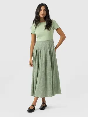 SAINT + SOFIA Renee Contrast A-line Dress