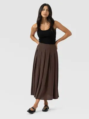 SAINT + SOFIA Eliza Pleated Skirt