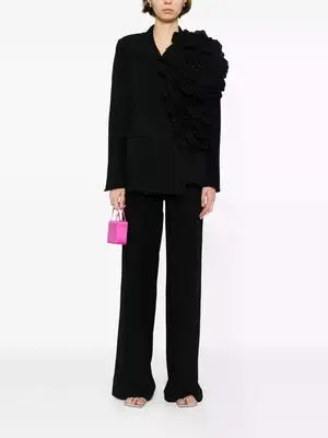 SAIID KOBEISY Floral Tailored Blazer - Black