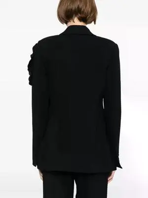 SAIID KOBEISY Floral Tailored Blazer - Black