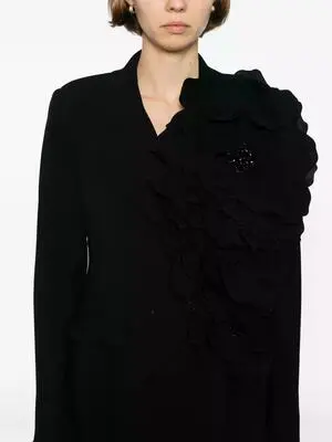 SAIID KOBEISY Floral Tailored Blazer - Black
