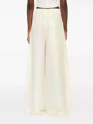 Max Mara Linen-blend Wide-leg Trousers - Neutrals