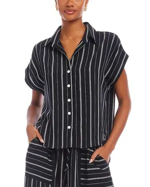 Fifteen Twenty Colette Striped Button-up Top