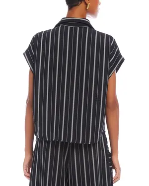 Fifteen Twenty Colette Striped Button-up Top