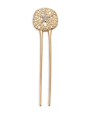 Ettika Crystal Sand Dollar Hair Pin - Gold