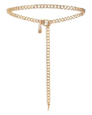 Ettika Lucky Link Adjustable Chain Belt - Gold