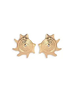 Ettika Sorrento Shell Statement Earrings - Gold