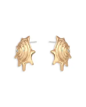 Ettika Sorrento Shell Statement Earrings - Gold