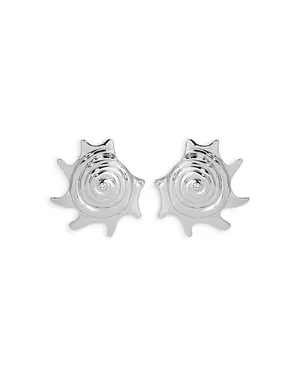 Ettika Sorrento Shell Statement Earrings - Silver
