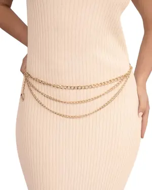 Ettika Multi Row Chain Belt
