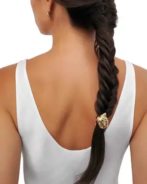 Ettika Soleil Cubic Zirconia Shell Hair Tie